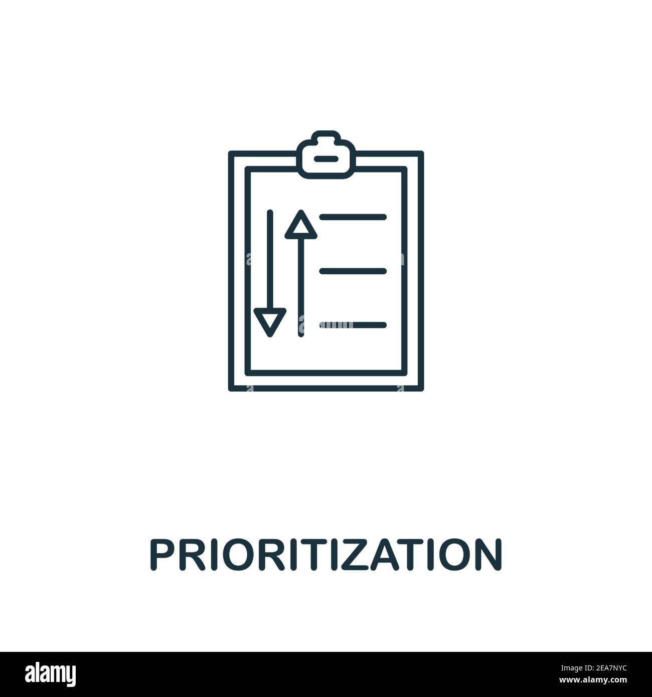 Prioritization icon. Simple element from business intelligence ...