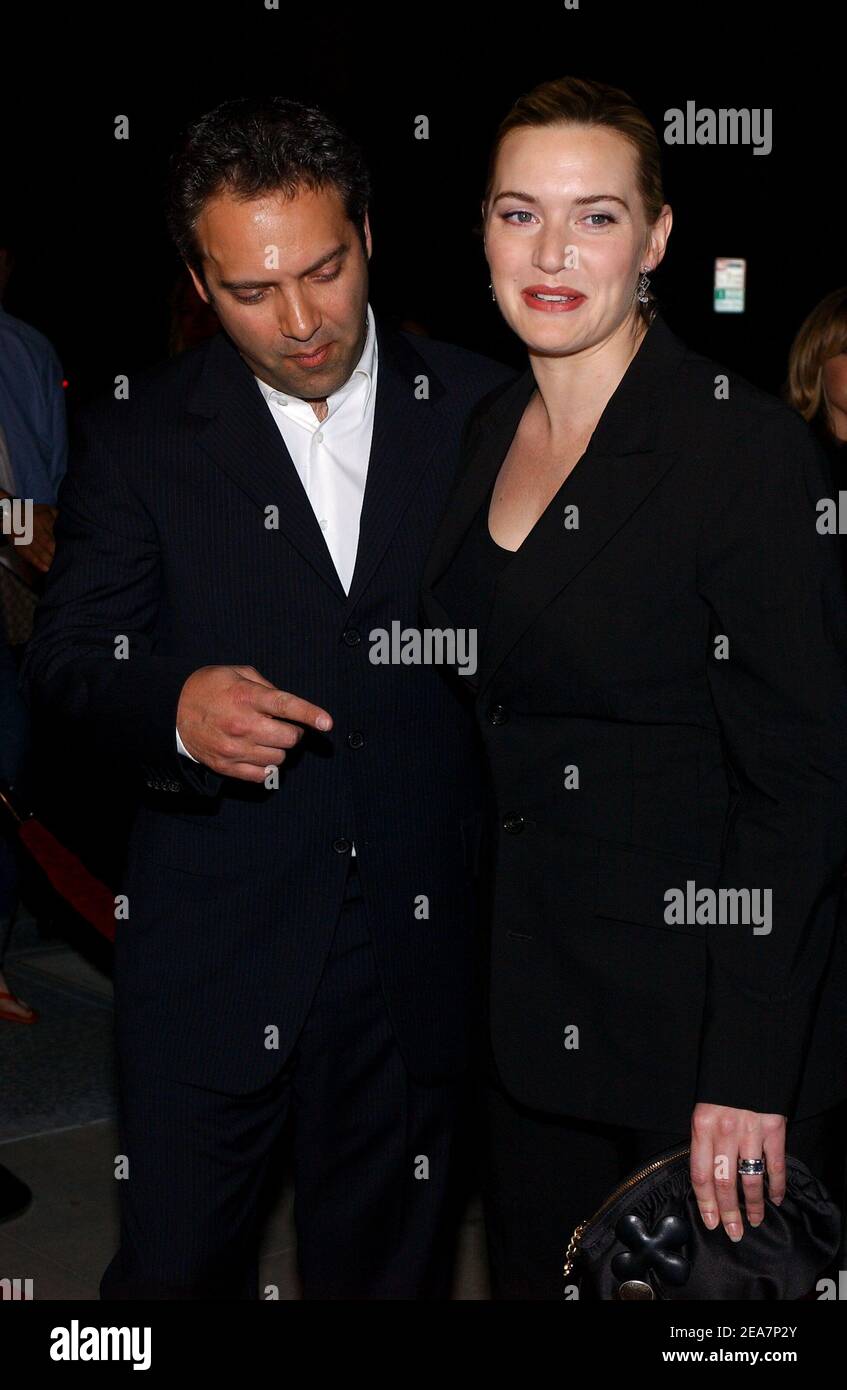 Cast member Kate Winslet and Sam Mendes attend the world premiere of ...