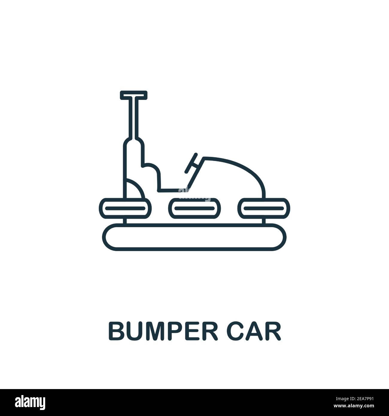 Bumper Car icon. Simple element from amusement park collection ...