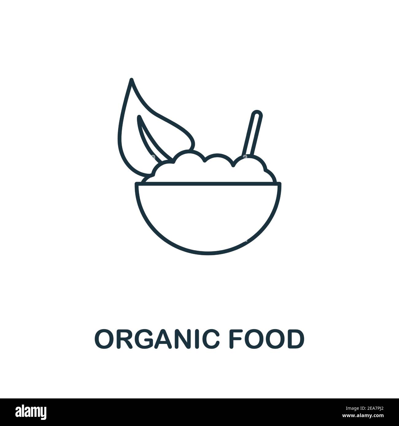 Organic Food icon. Simple illustration from biohacking collection ...