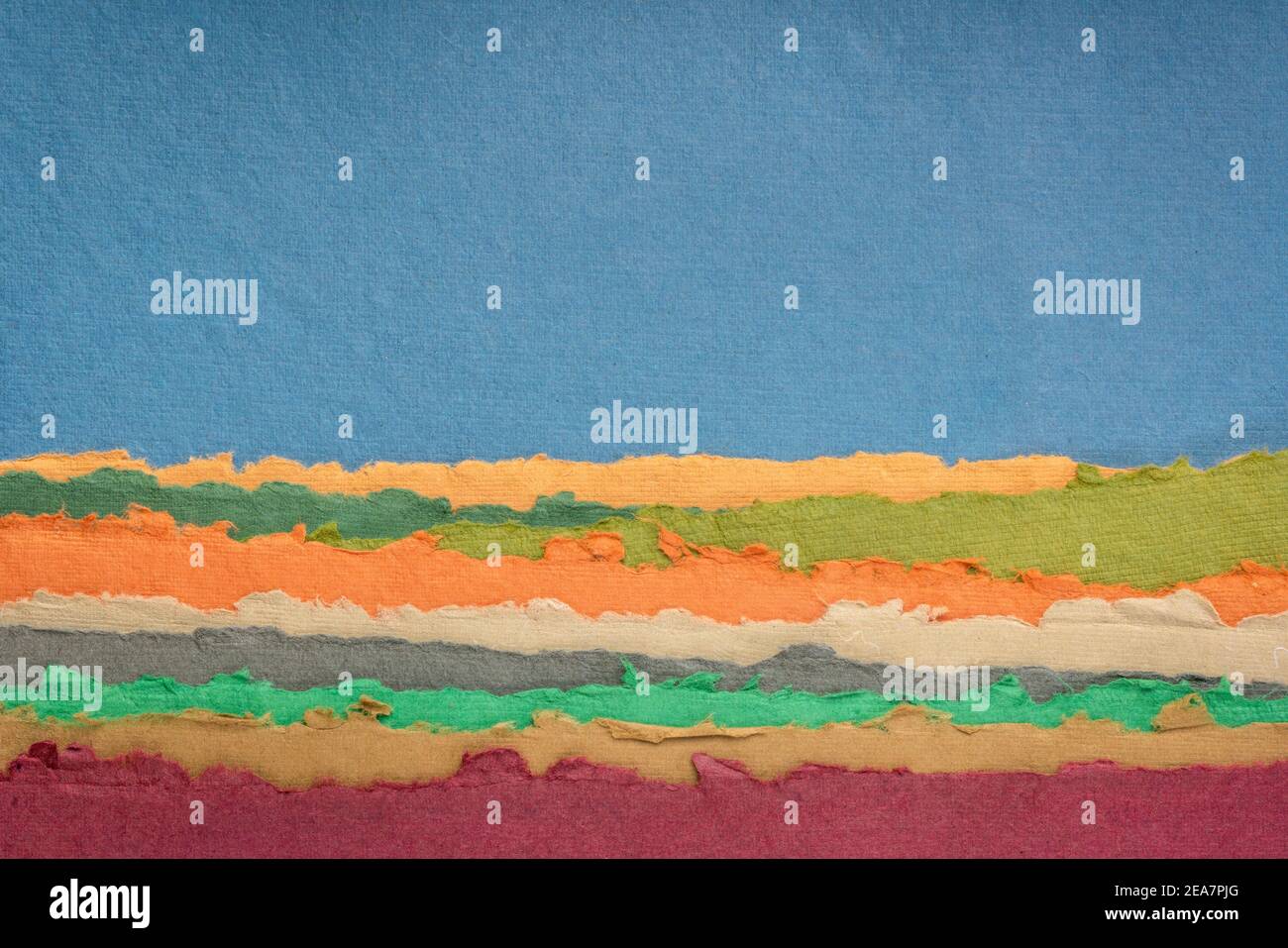 blue sky over hills abstract landscape - a collection of colorful ...