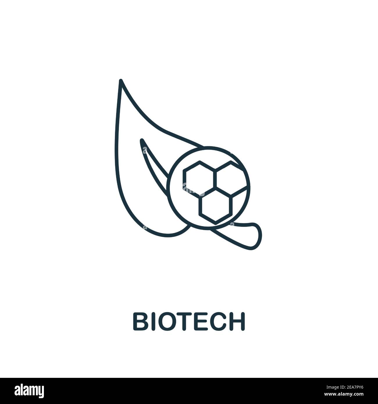 Biotech icon. Simple illustration from biohacking collection. Creative ...