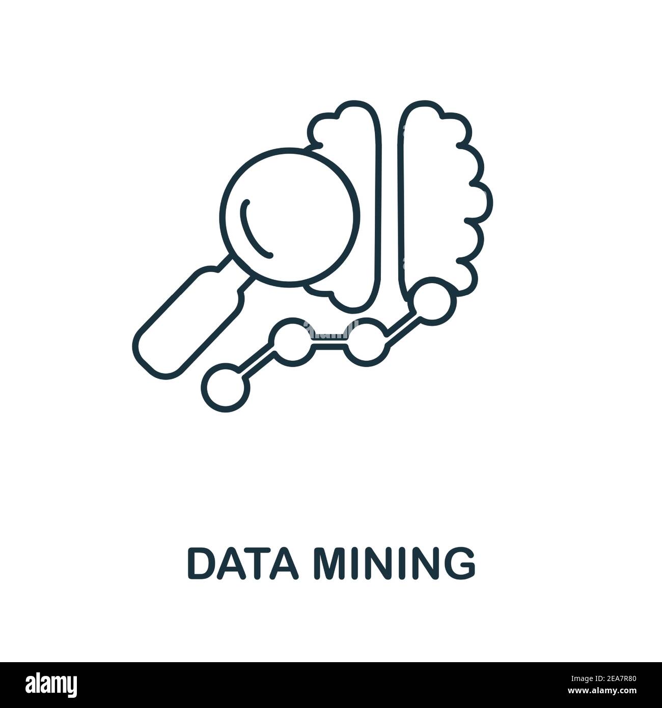 Data Mining icon. Simple element from business intelligence collection ...
