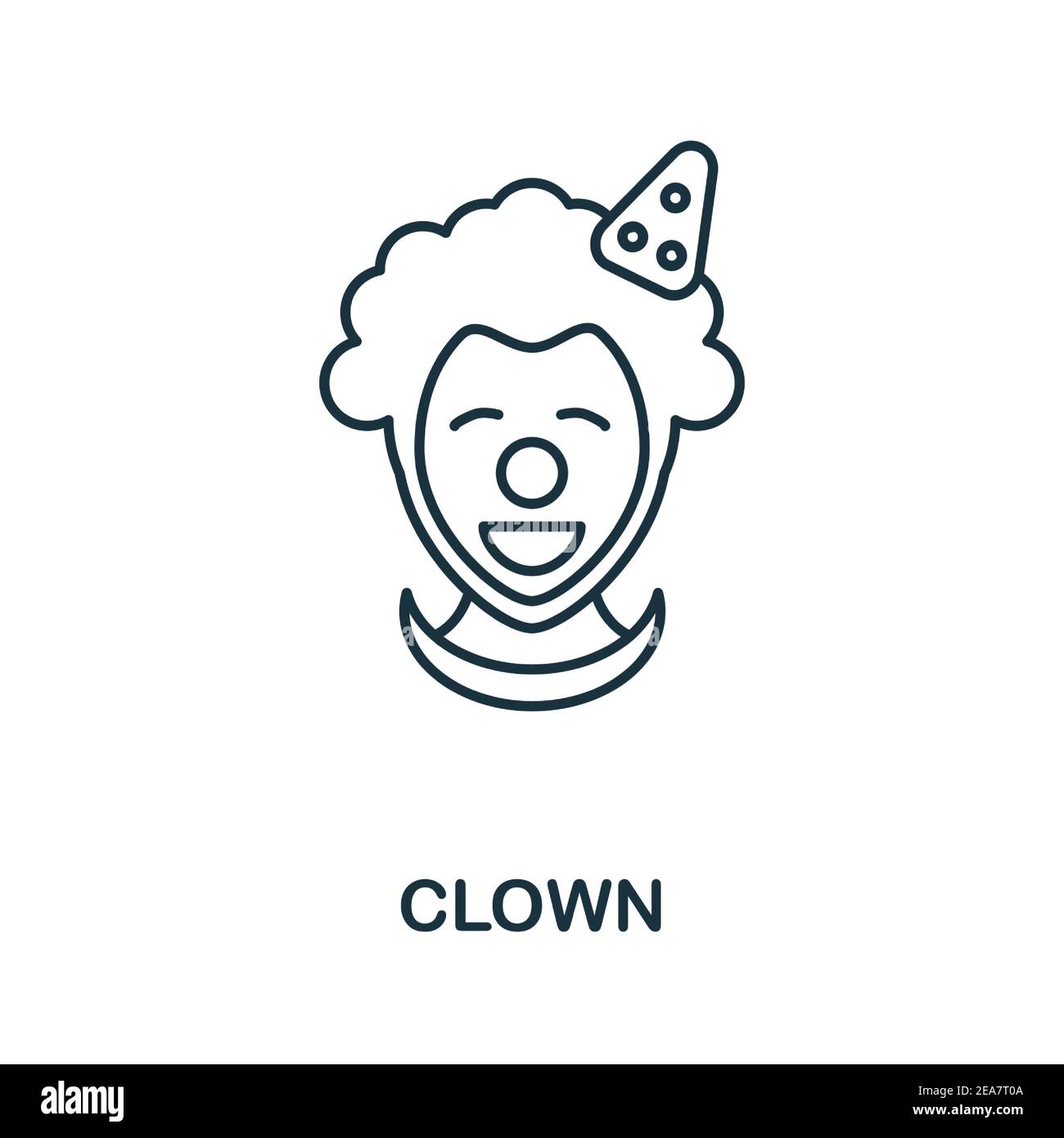 Clown icon. Simple element from amusement park collection. Creative ...
