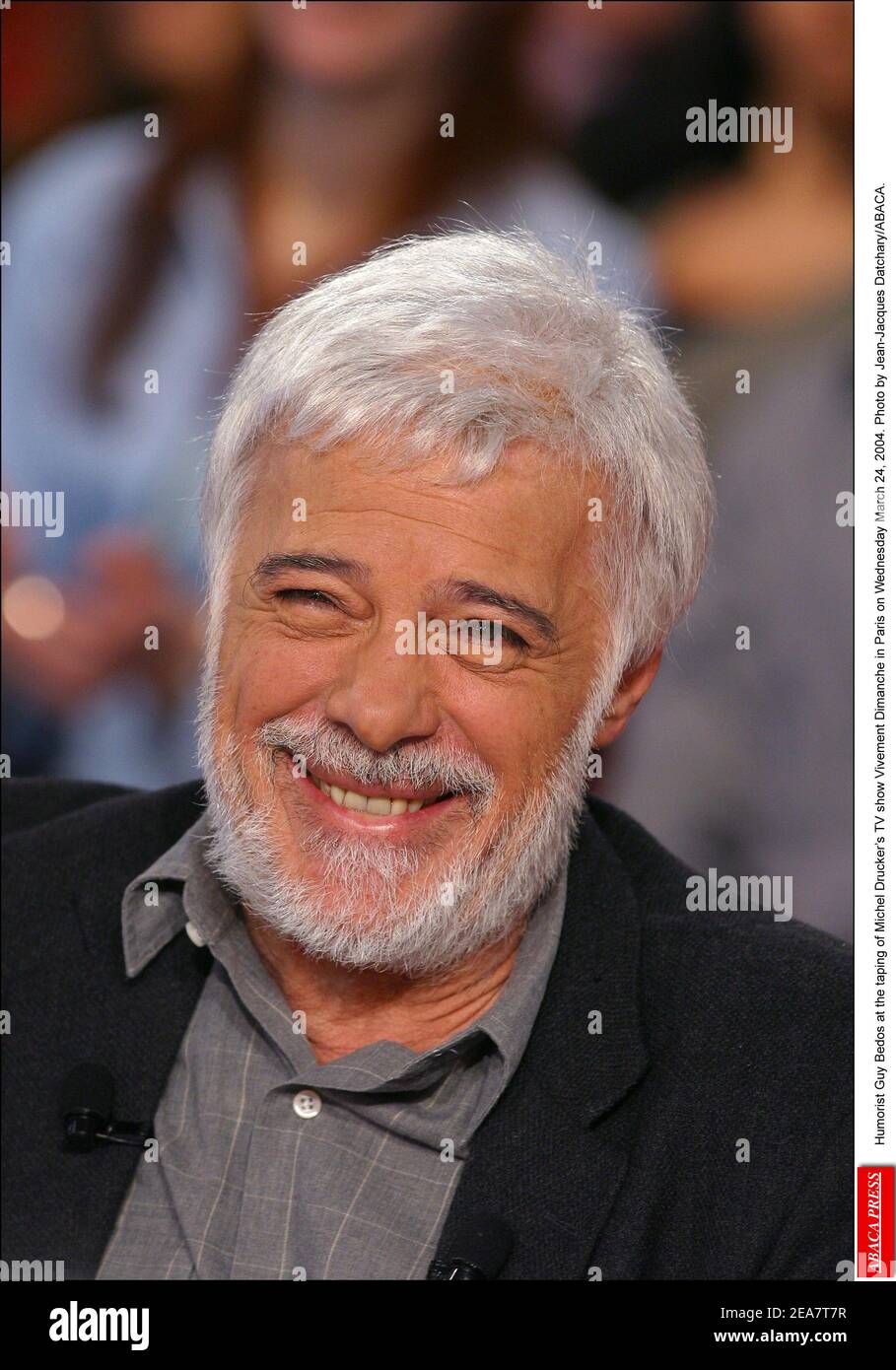 Humorist Guy Bedos at the taping of Michel Drucker's TV show Vivement ...