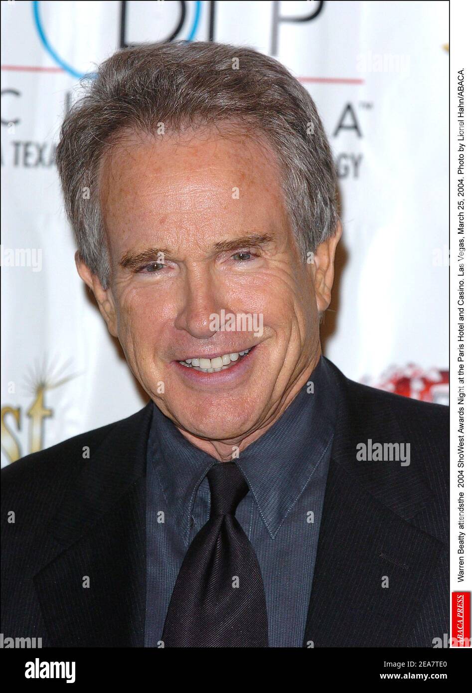 Warren Beatty attendsthe 2004 ShoWest Awards Night at the Paris Hotel ...