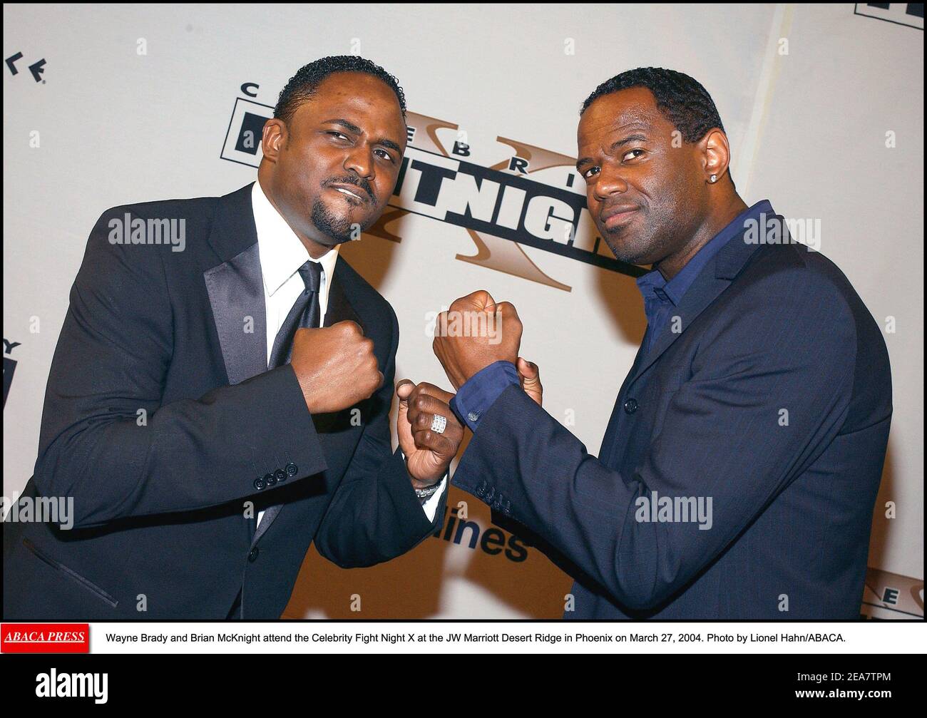 Wayne Brady and Brian McKnight attend the Celebrity Fight Night X at ...