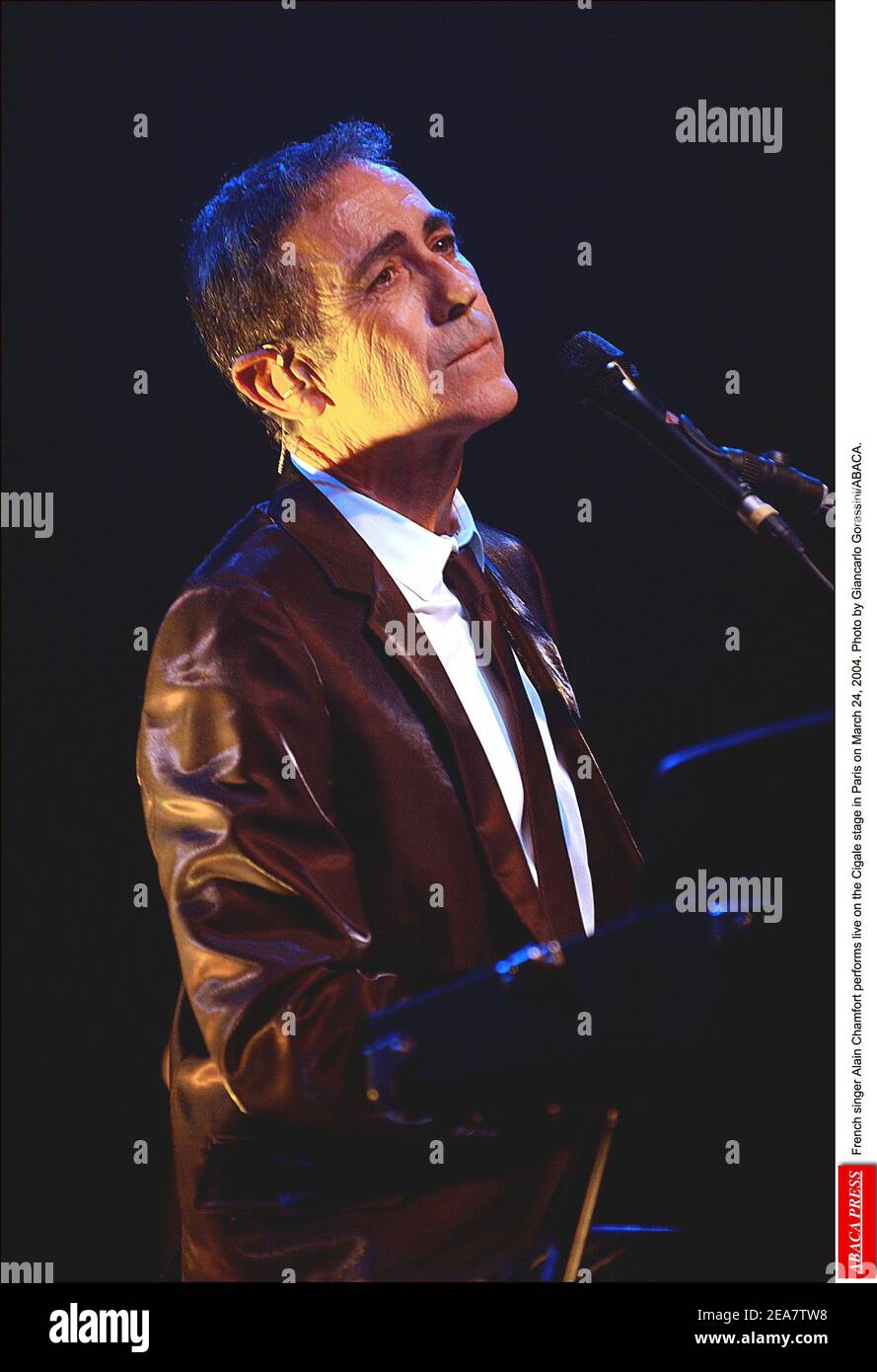 French singer Alain Chamfort performs live on the Cigale stage in Paris ...