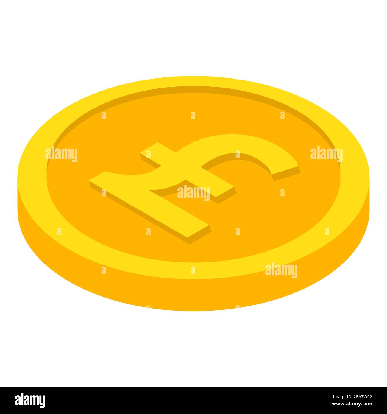 Coin icons. Pound sterling coin. Currency symbols in isometric 3d style ...