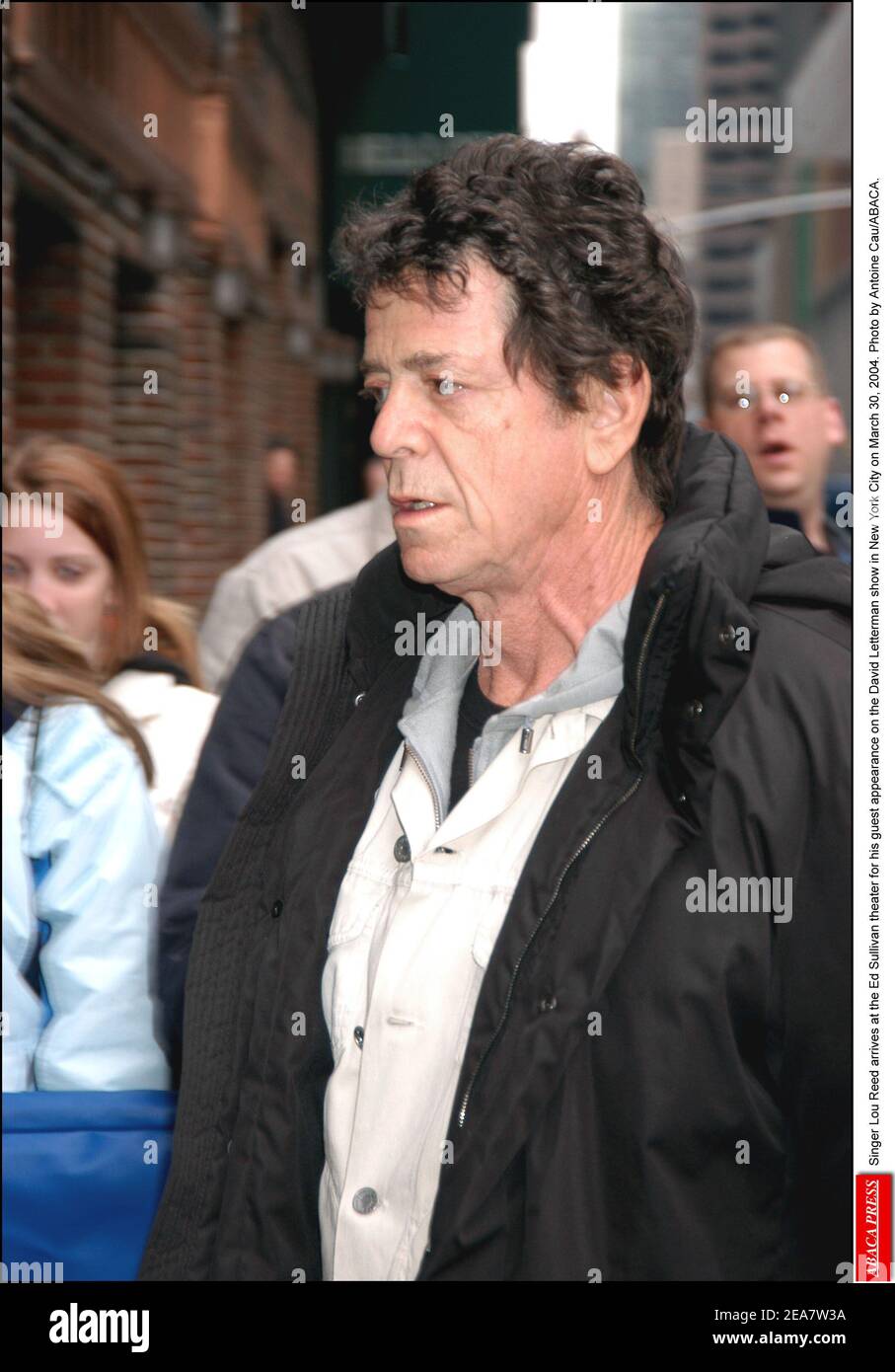 Singer Lou Reed arrives at the Ed Sullivan theater for his guest ...