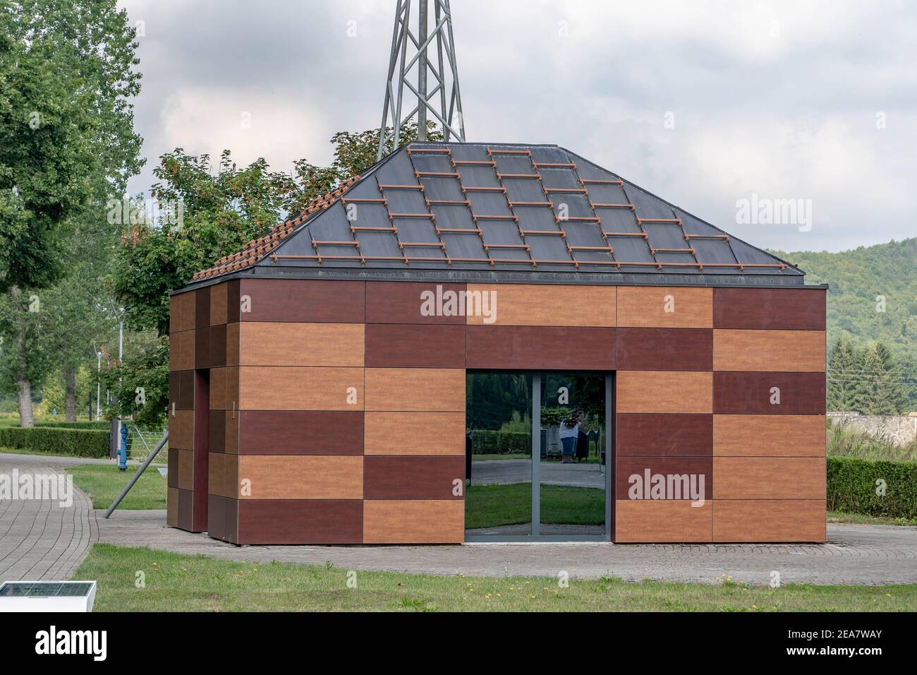 Smiljan, Croatia - Aug 12, 2020: Observation house at Nikola Tesla ...