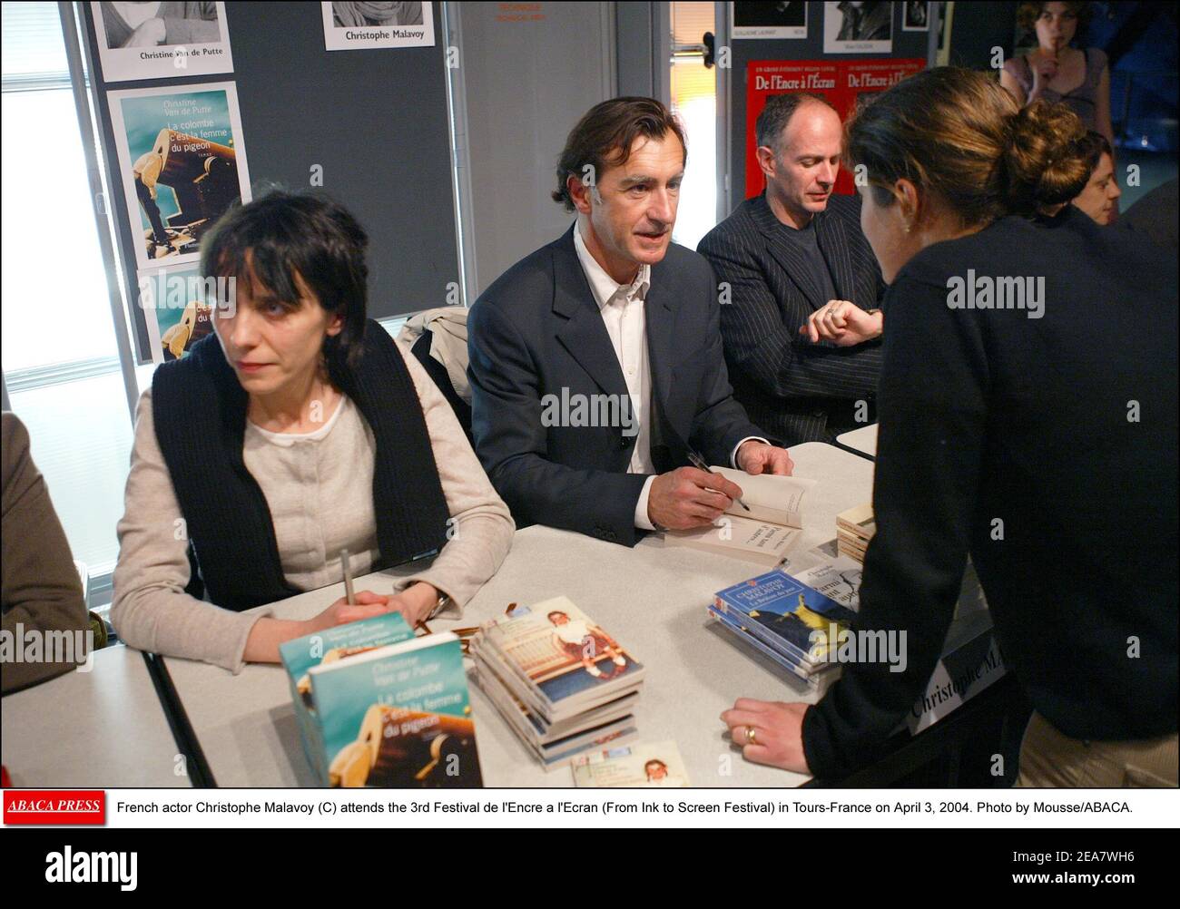 French actor Christophe Malavoy (C) attends the 3rd Festival de l'Encre ...