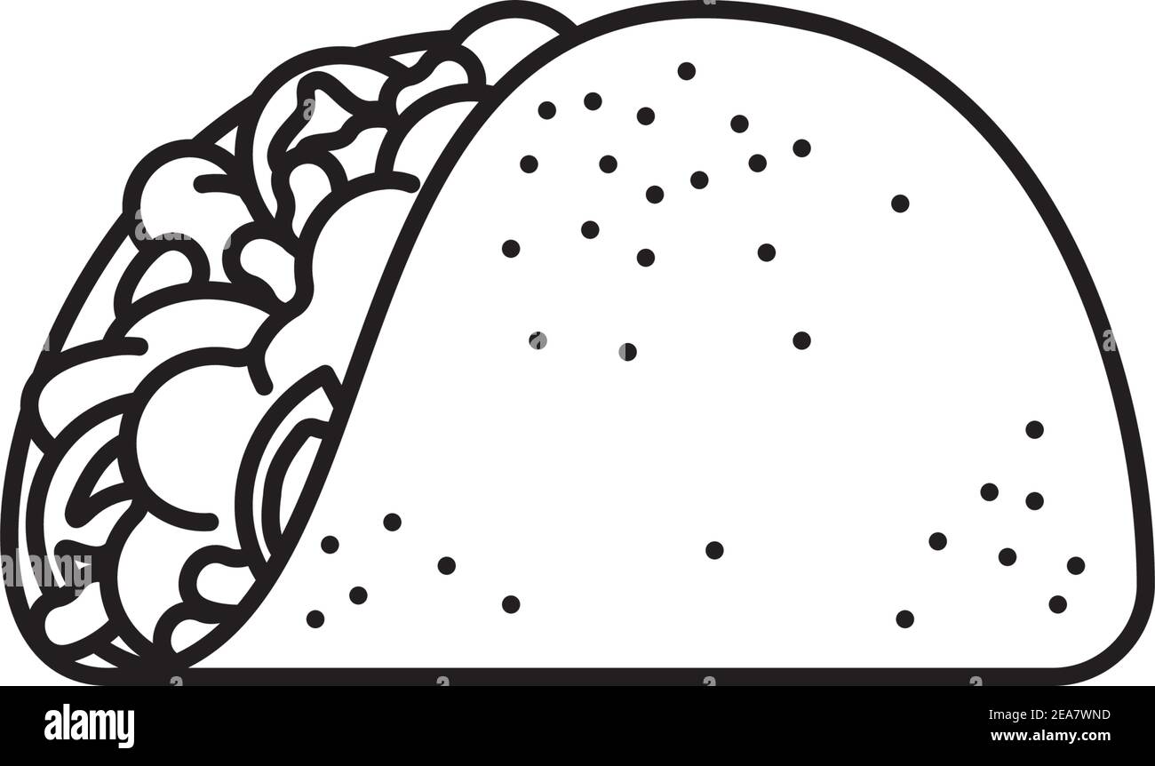 Taco outline hi-res stock photography and images - Alamy