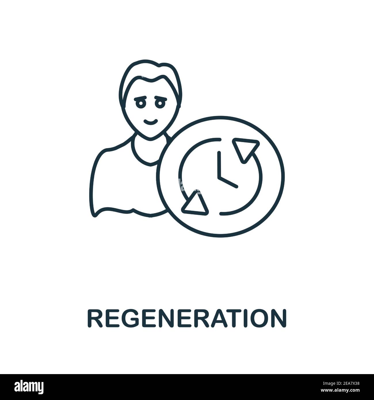 Regeneration icon. Simple illustration from biohacking collection ...