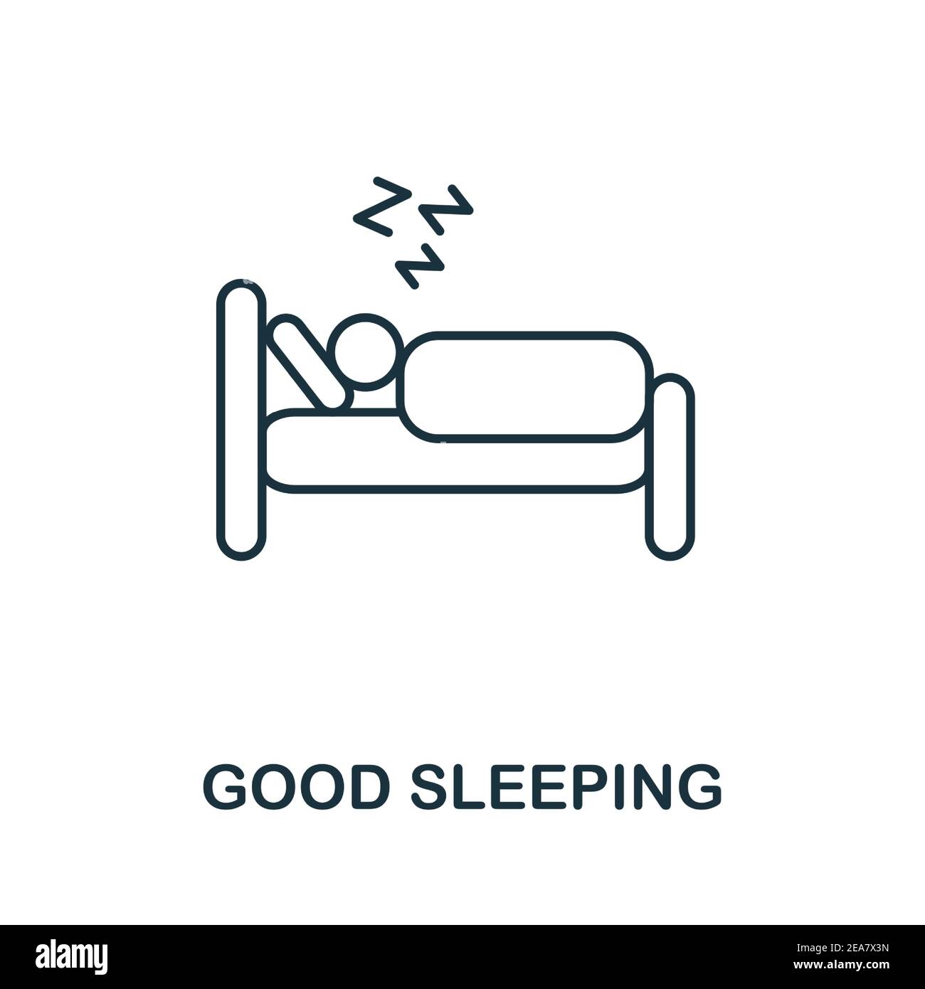 Good Sleeping icon. Simple illustration from biohacking collection ...