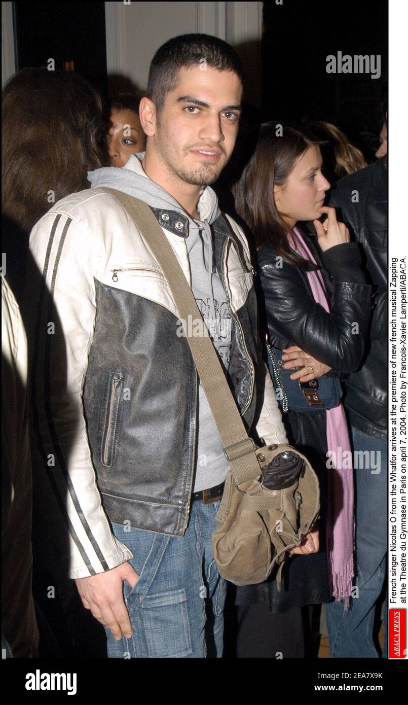 French singer Nicolas O from the Whatfor arrives at the premiere of new ...