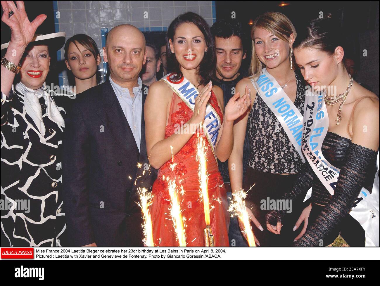 Miss France 2004 Laetitia Bleger celebrates her 23dr birthday at Les ...