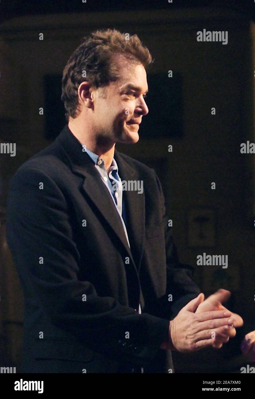 Actor Ray Liotta takes a bow at the curtain call for the opening night ...