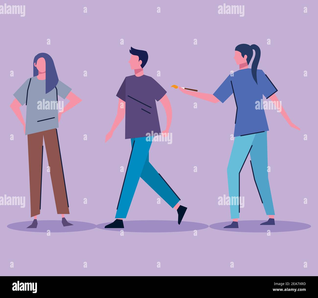 Avatars walking Stock Vector Images - Alamy