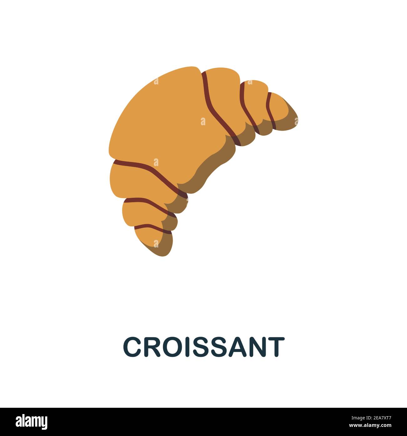 French croissant icon hi-res stock photography and images - Alamy
