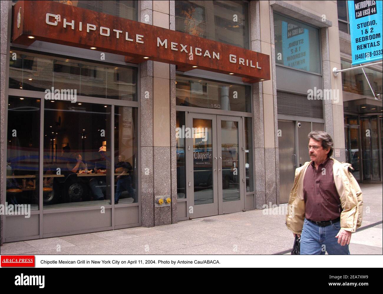 Chipotle Mexican Grill in New York City on April 11, 2004. Photo by ...