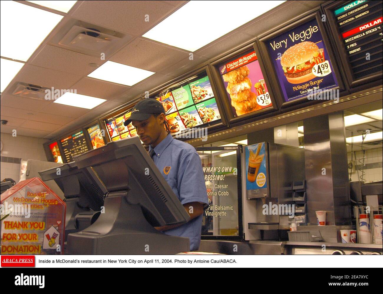 Inside a McDonald's restaurant in New York City on April 11, 2004 ...