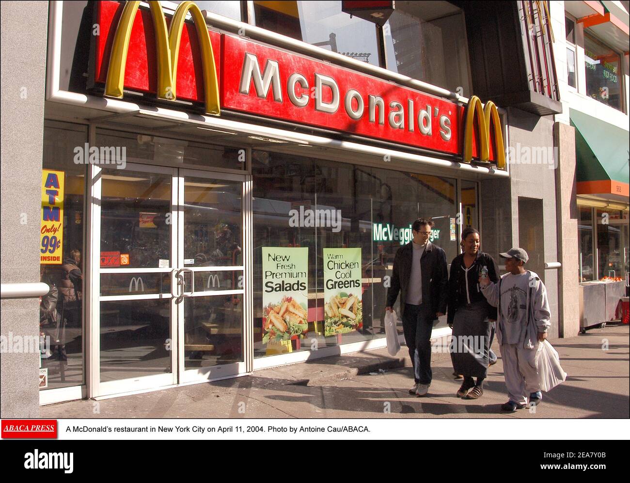 A McDonald's restaurant in New York City on April 11, 2004. Photo by ...