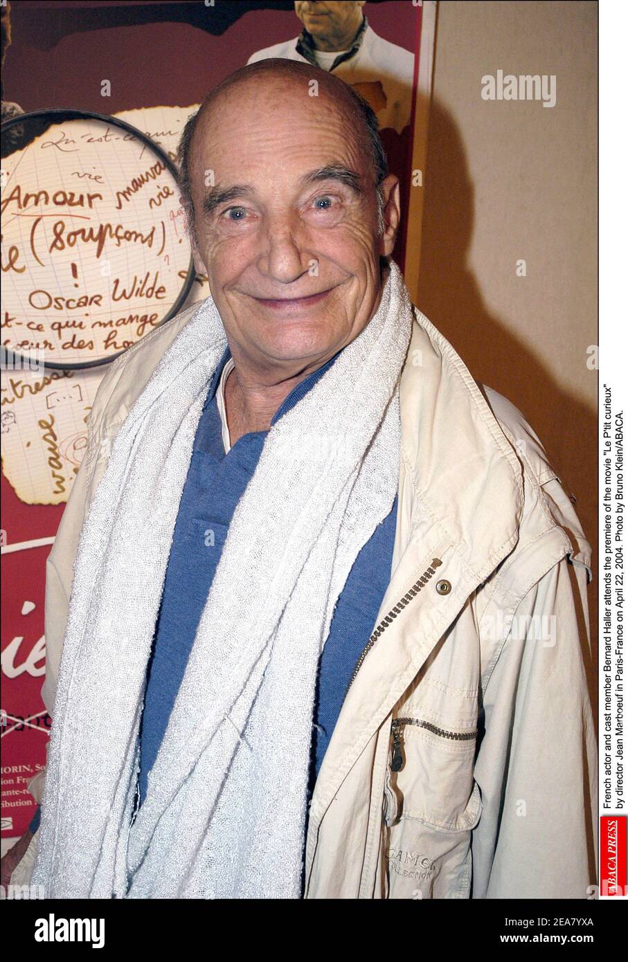 French actor and cast member Bernard Haller attends the premiere of the ...
