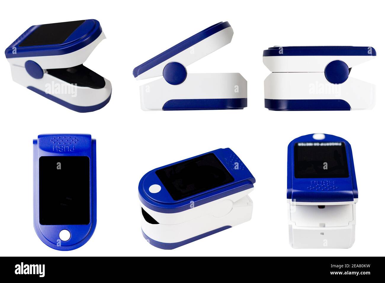 Oximeter isolated on white background. Image set Stock Photo - Alamy