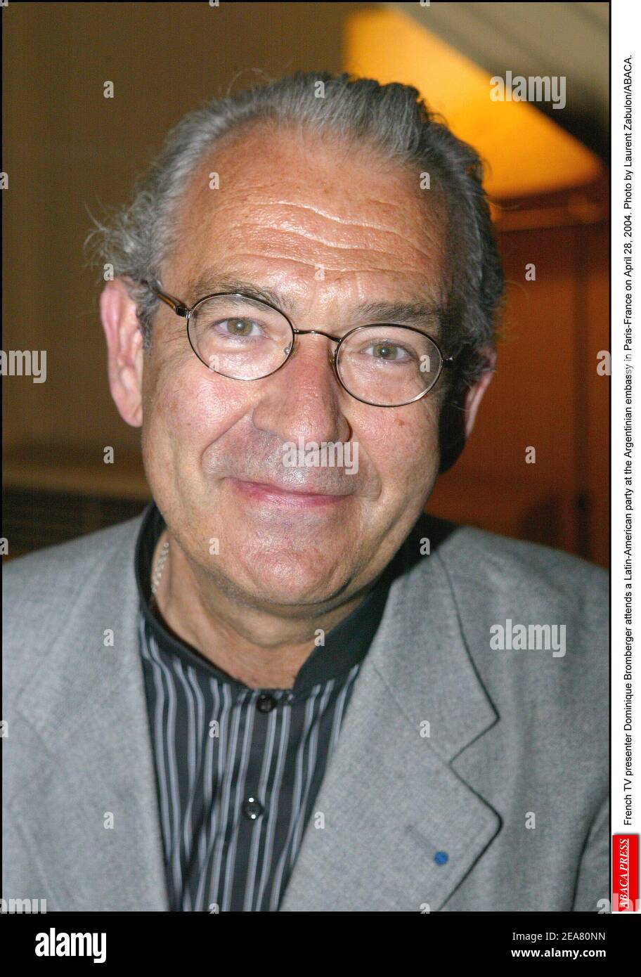 French TV presenter Dominique Bromberger attends a Latin-American party ...