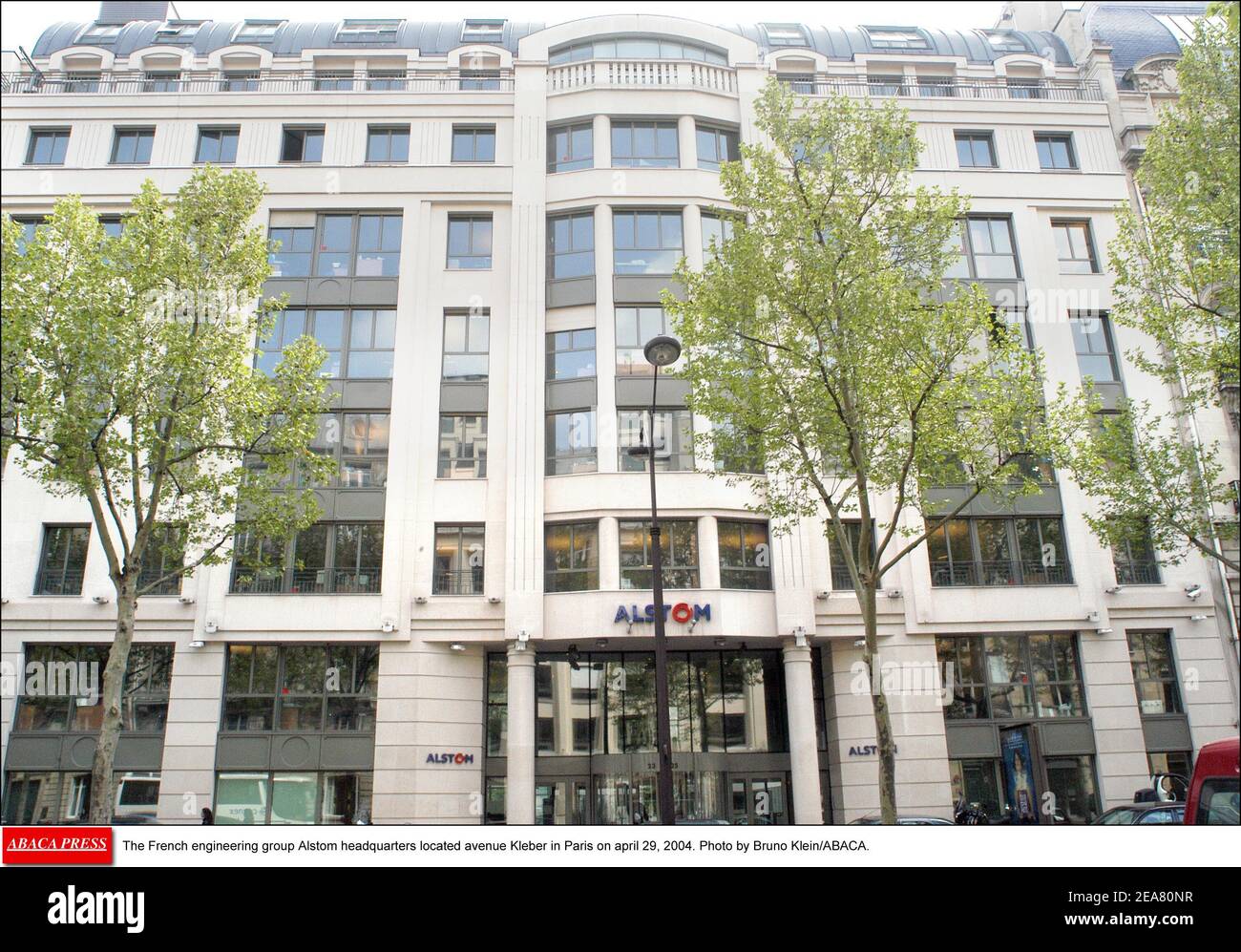 The French engineering group Alstom headquarters located avenue Kleber ...
