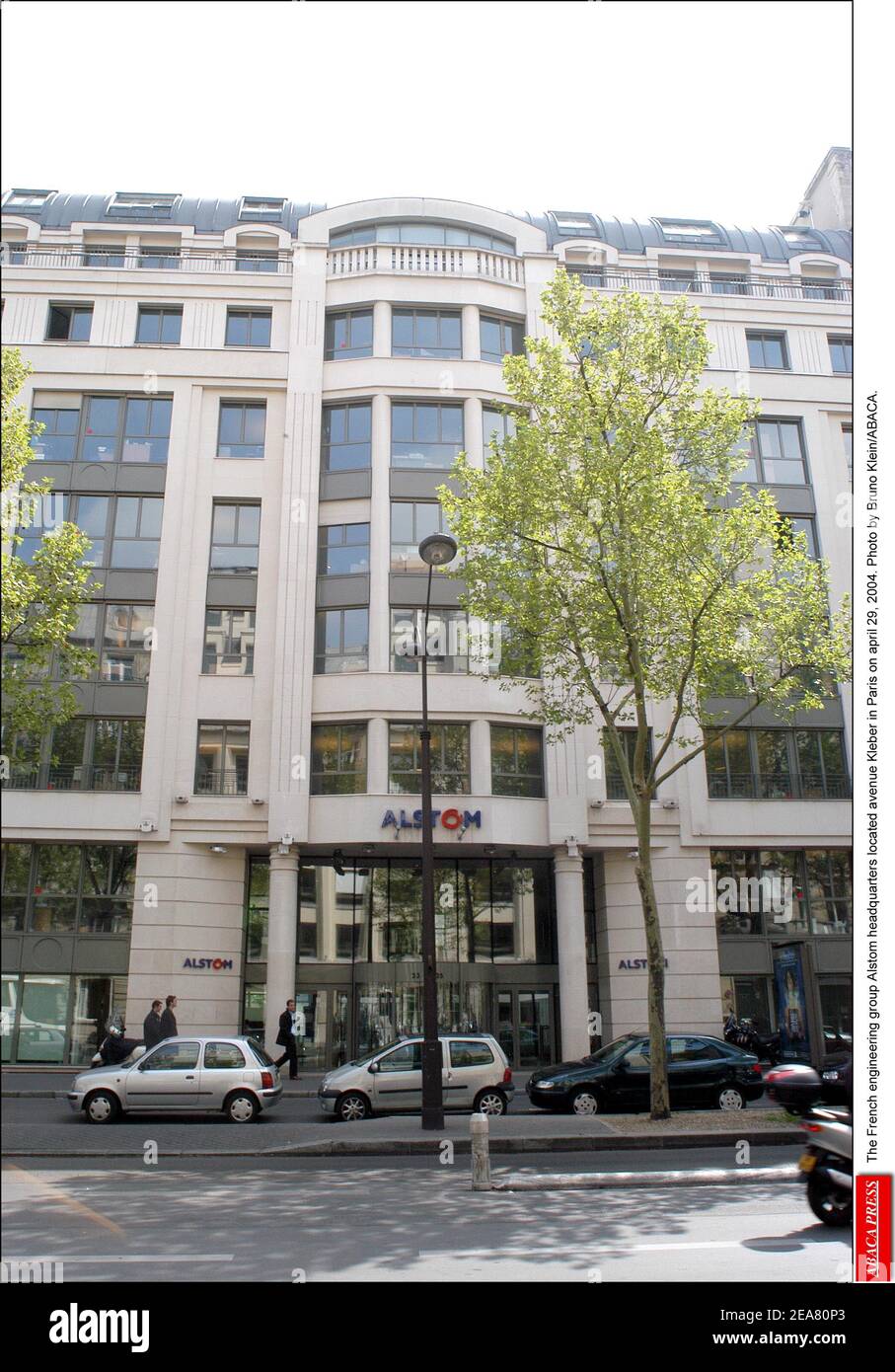 The French engineering group Alstom headquarters located avenue Kleber ...