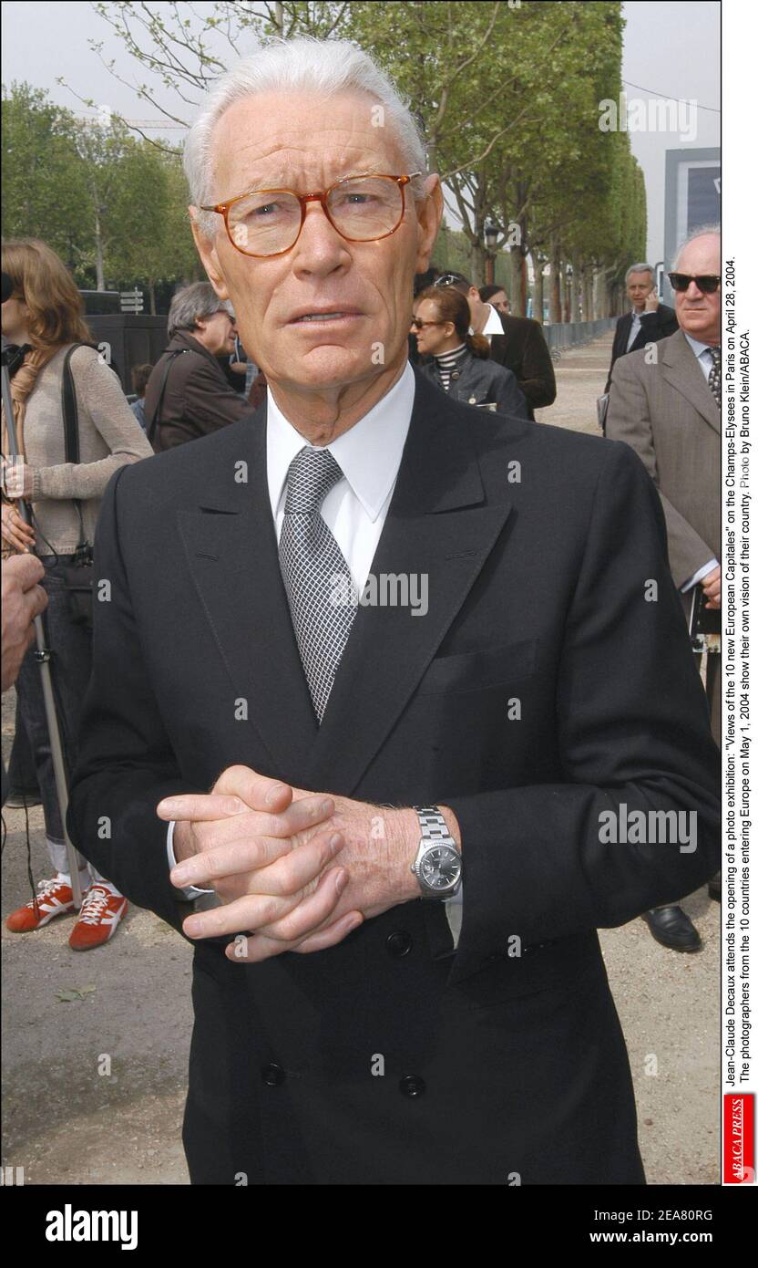 Jean-Claude Decaux attends the opening of a photo exhibition: Views of ...
