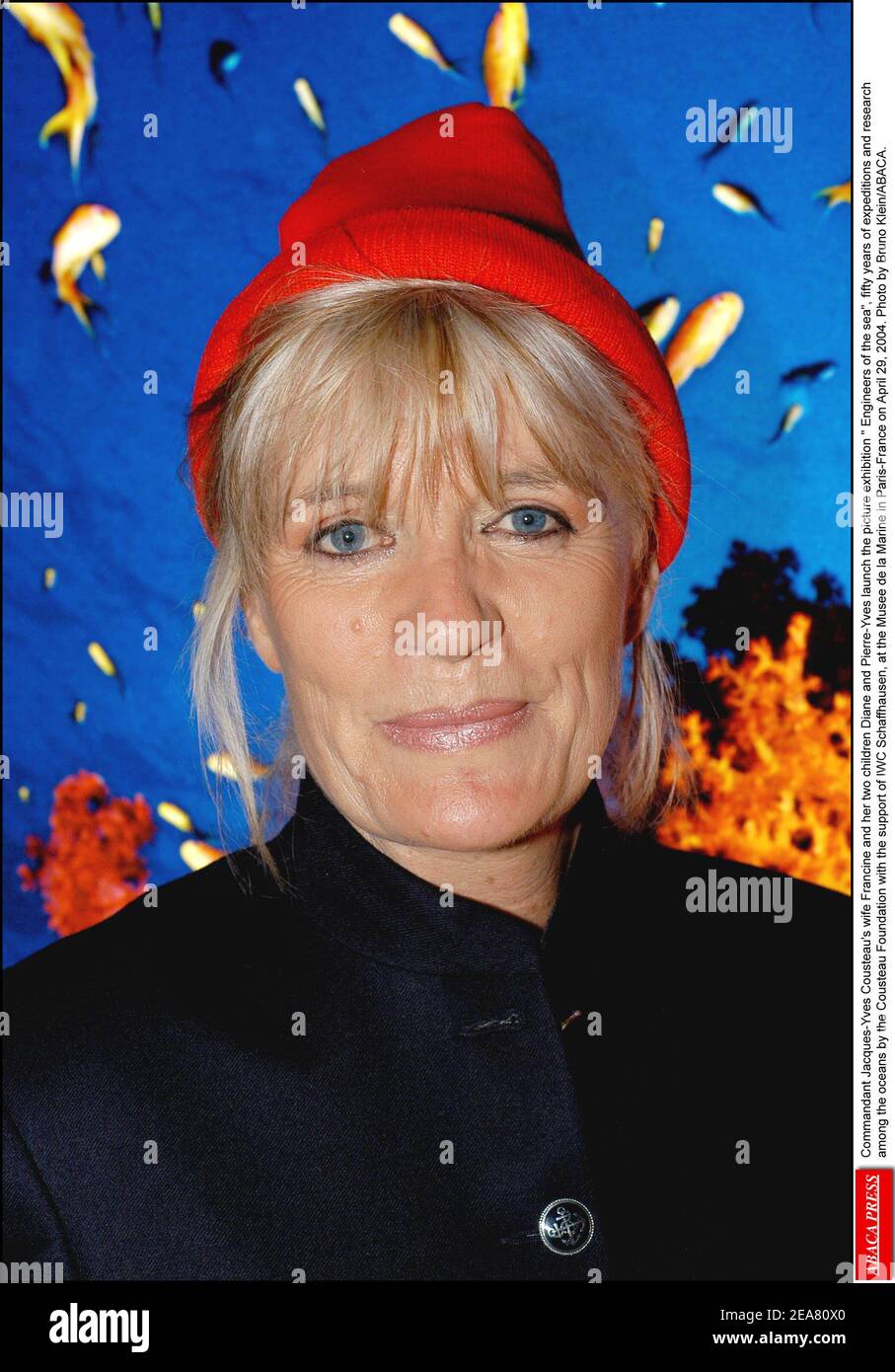 Commandant Jacques-Yves Cousteau's wife Francine and her two children ...