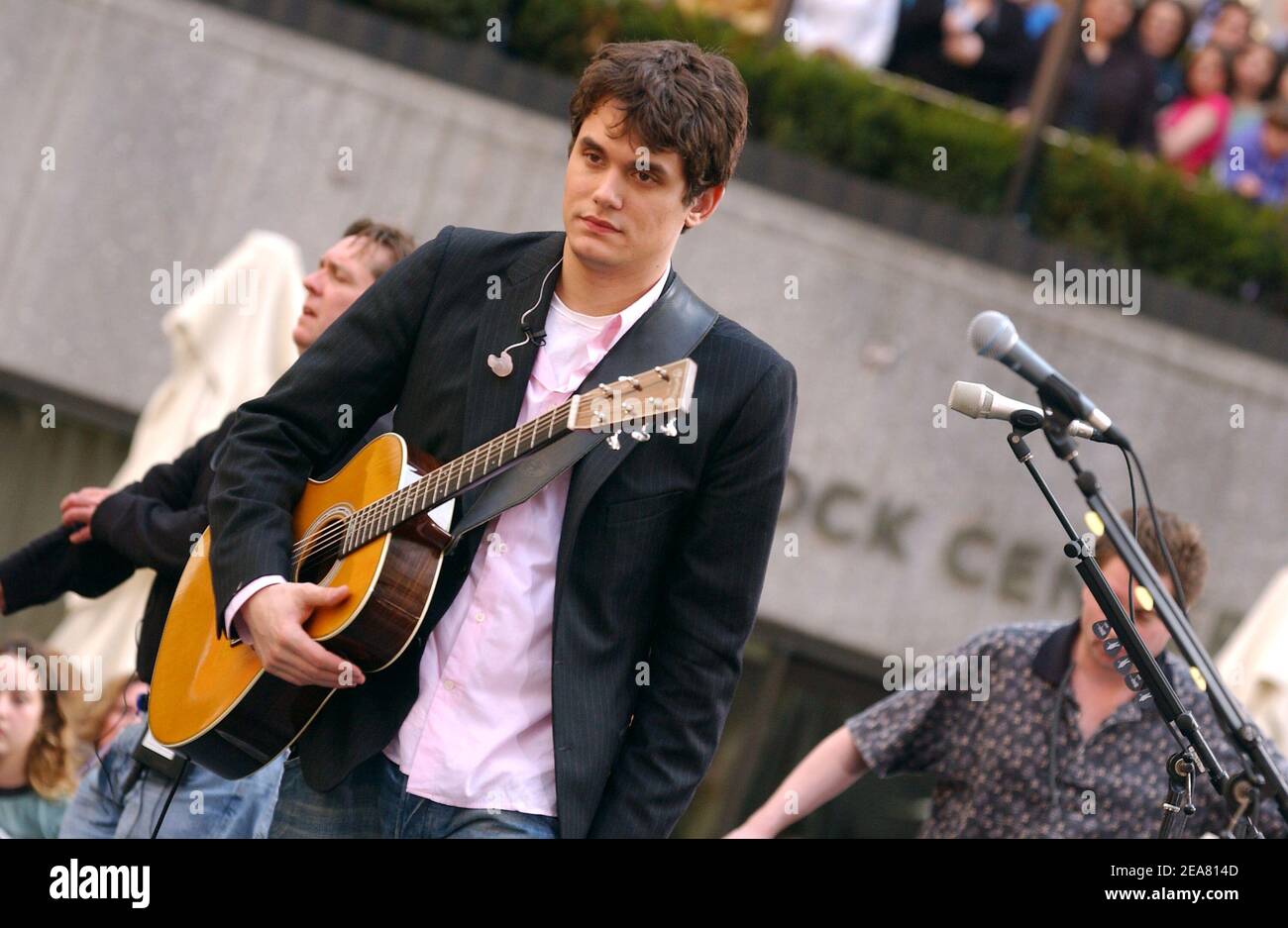 John Mayer performs live on the plaza at Rockefeller center as part of ...