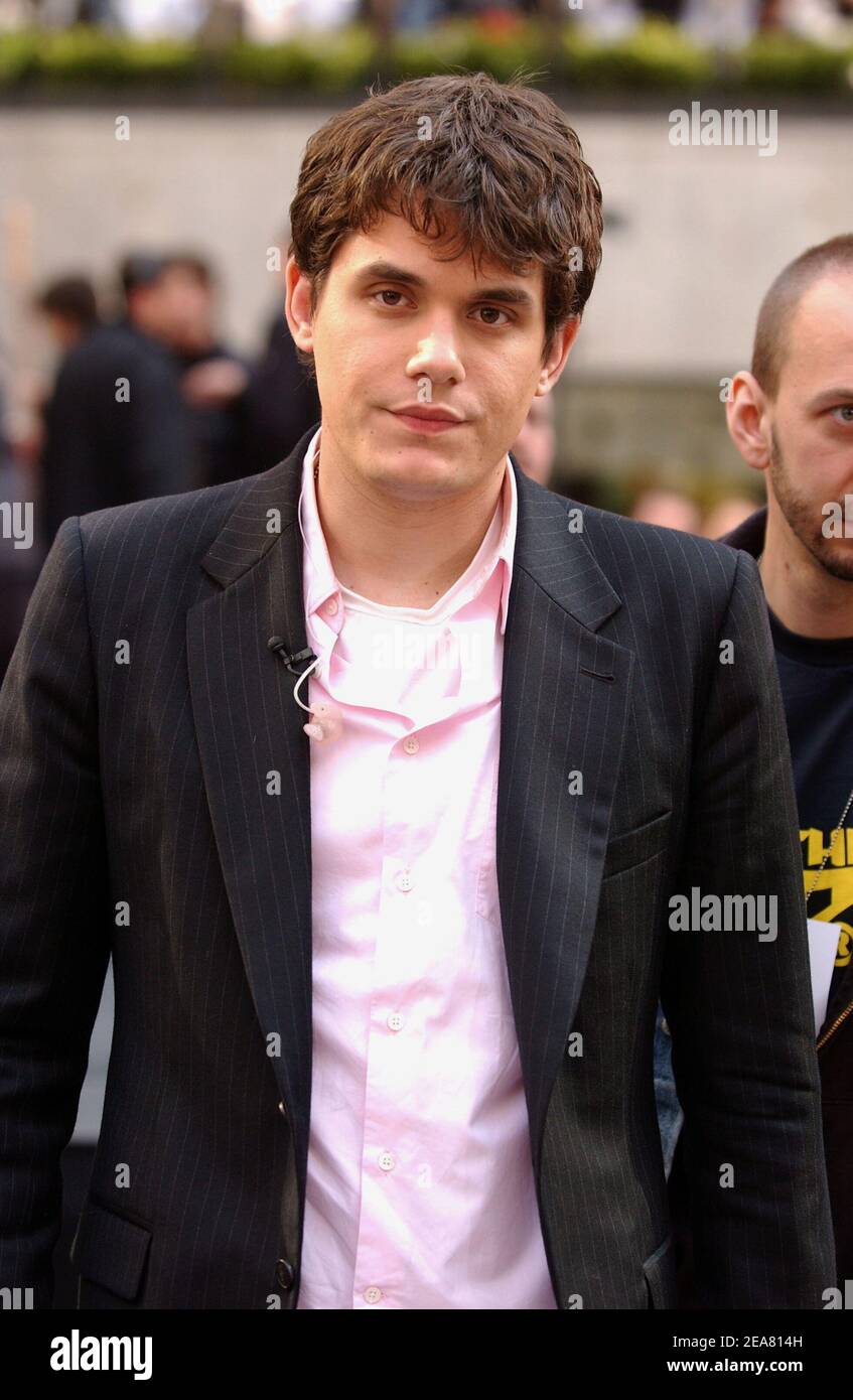 John Mayer performs live on the plaza at Rockefeller center as part of ...