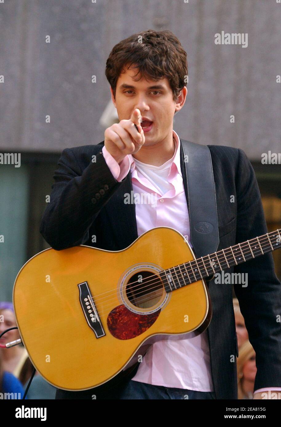 John Mayer performs live on the plaza at Rockefeller center as part of ...