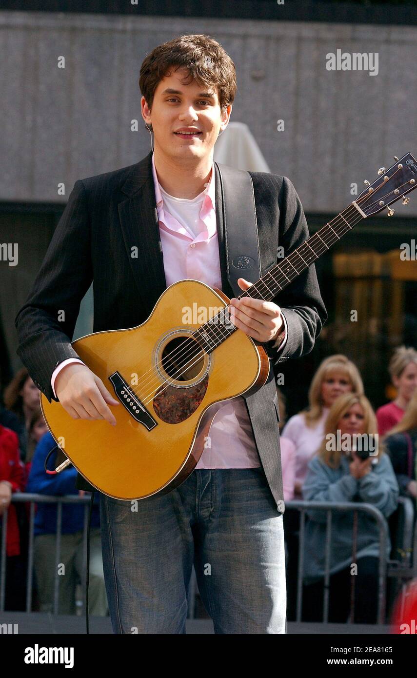 John Mayer performs live on the plaza at Rockefeller center as part of ...