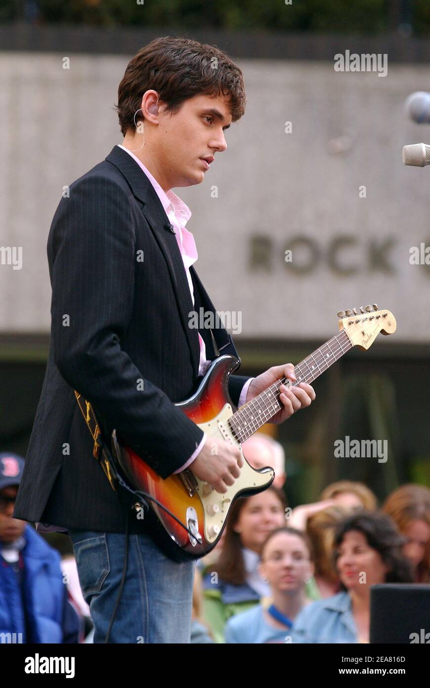 John Mayer performs live on the plaza at Rockefeller center as part of ...