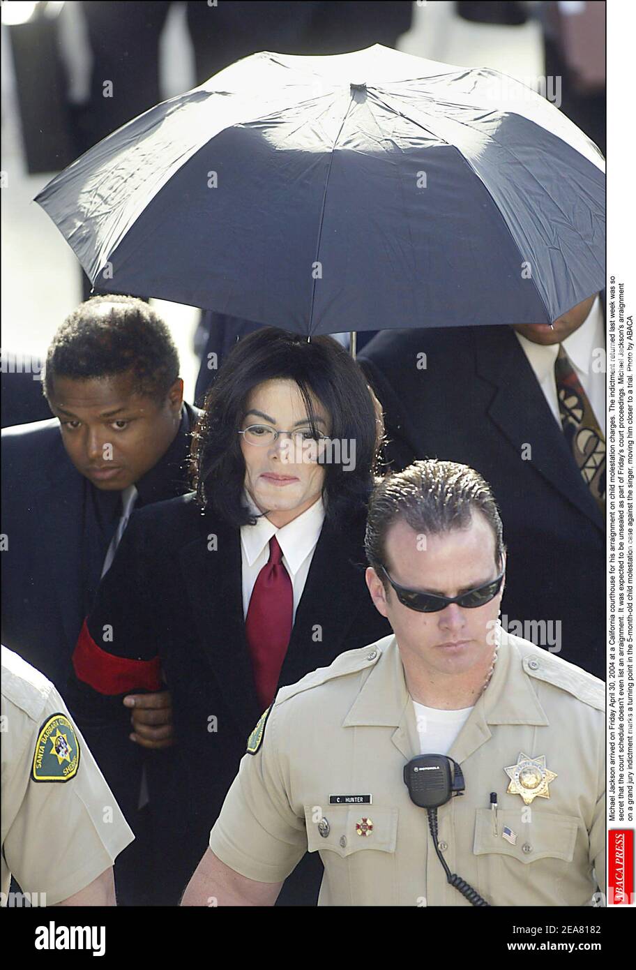 Michael Jackson arrived on Friday April 30, 2004 at a California ...