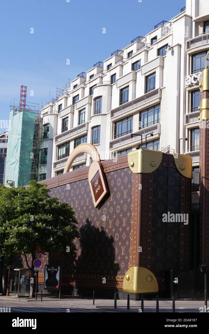 The Louis Vuitton store on the Champs Elysees in Paris, on Saturday May ...