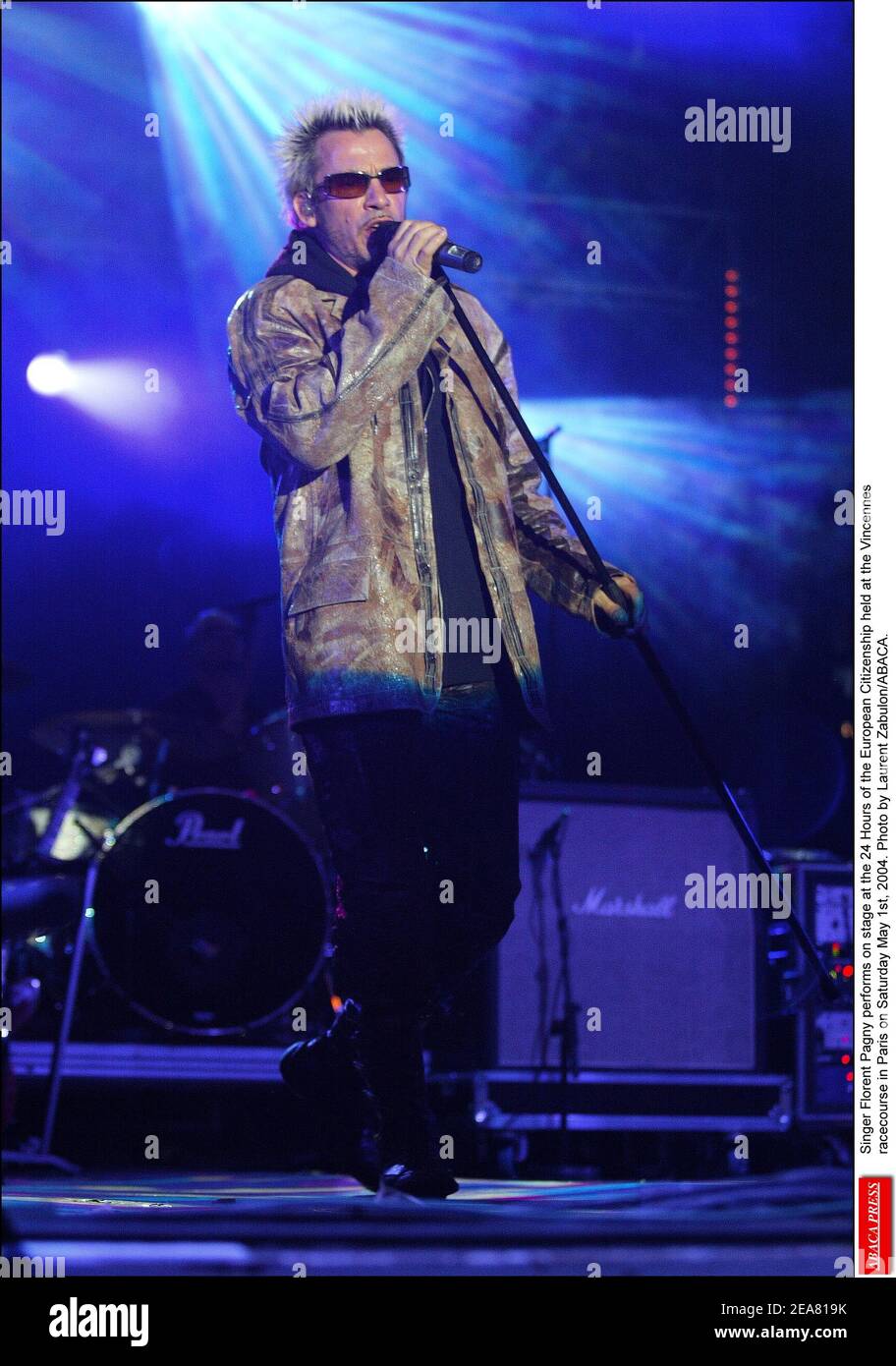Singer Florent Pagny performs on stage at the 24 Hours of the European ...