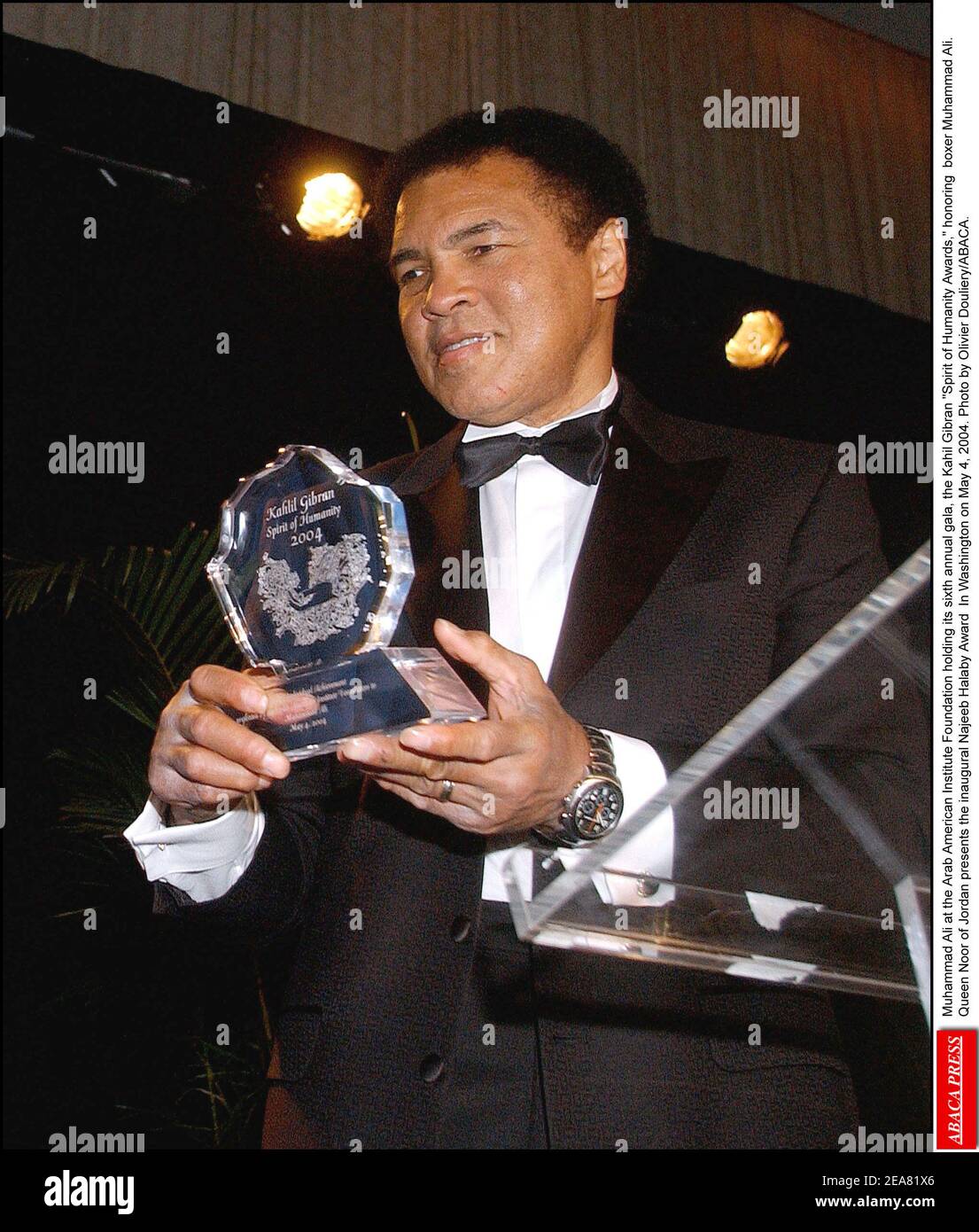 Muhammad Ali at the Arab American Institute Foundation holding its ...