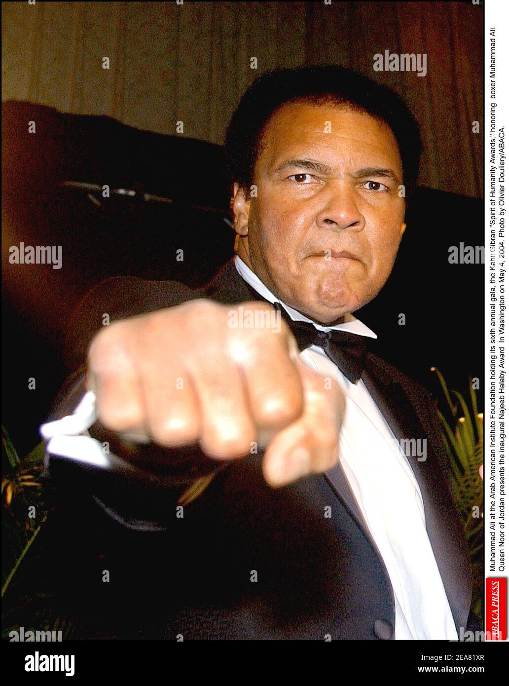 Muhammad Ali at the Arab American Institute Foundation holding its ...