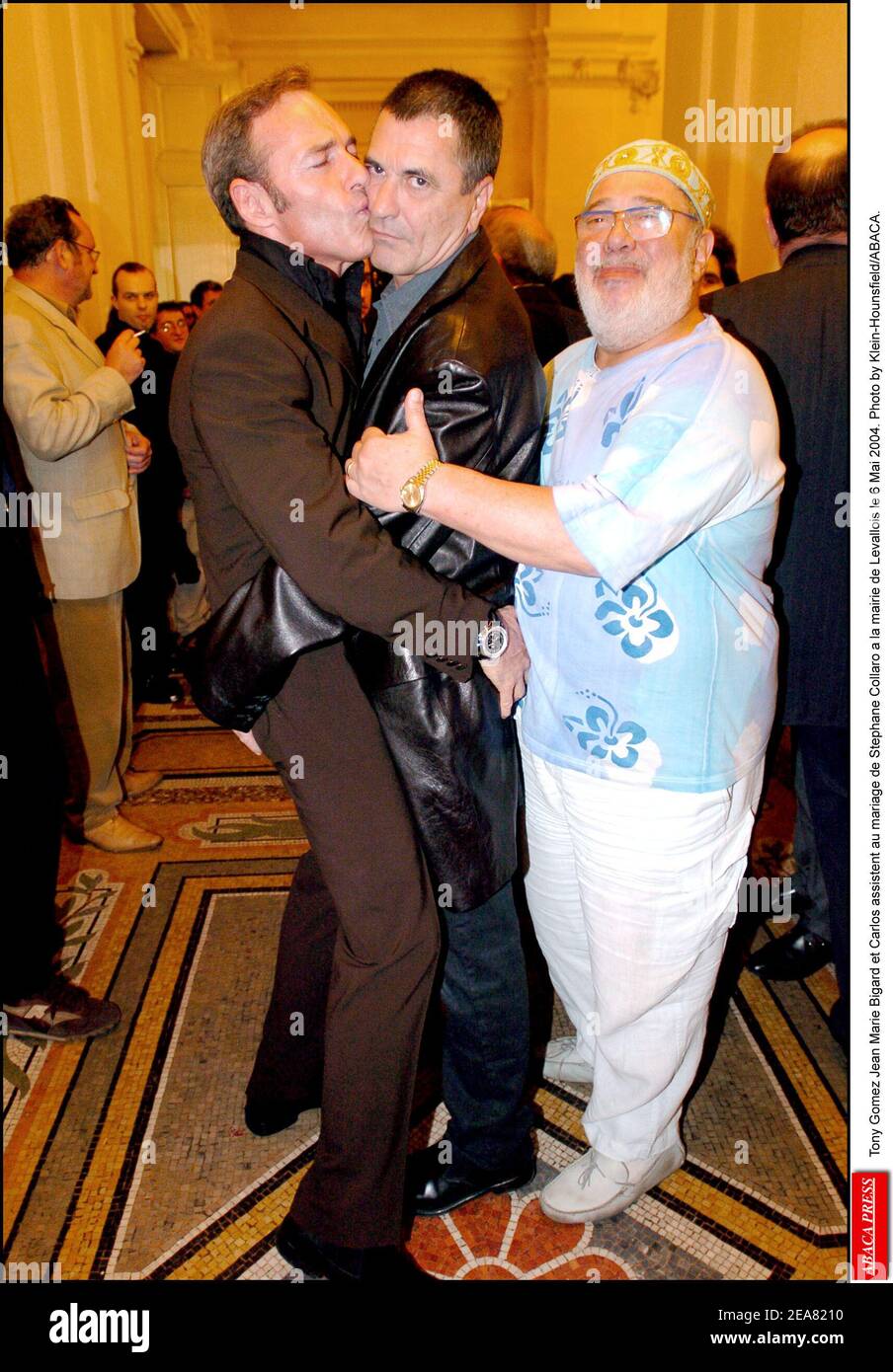 Tony Gomez Jean Marie Bigard et Carlos assistent au mariage de Stephane ...