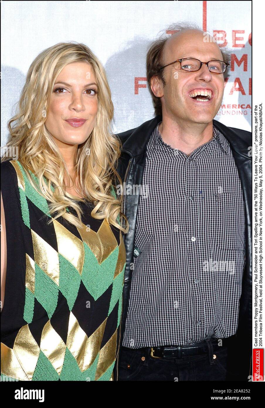 Tori Spelling and Director Jordan Hawley arrive at the 50 Ways To Leave ...