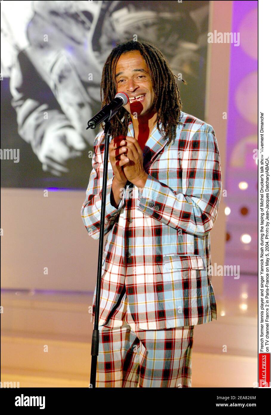 French former tennis player and singer Yannick Noah during the taping ...