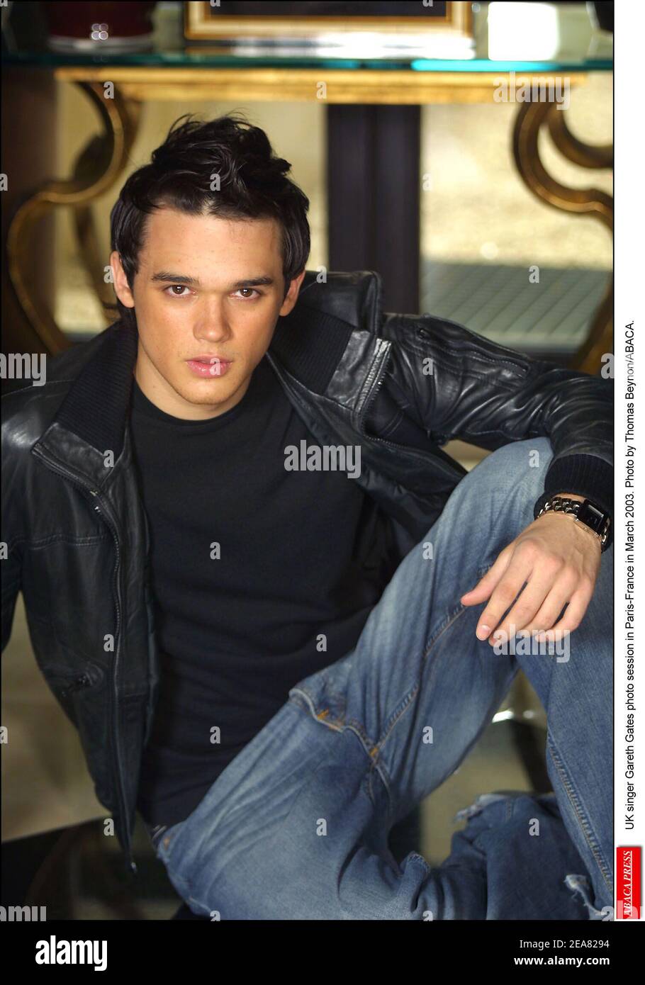UK singer Gareth Gates photosesssion in Paris-France in March 2003 ...