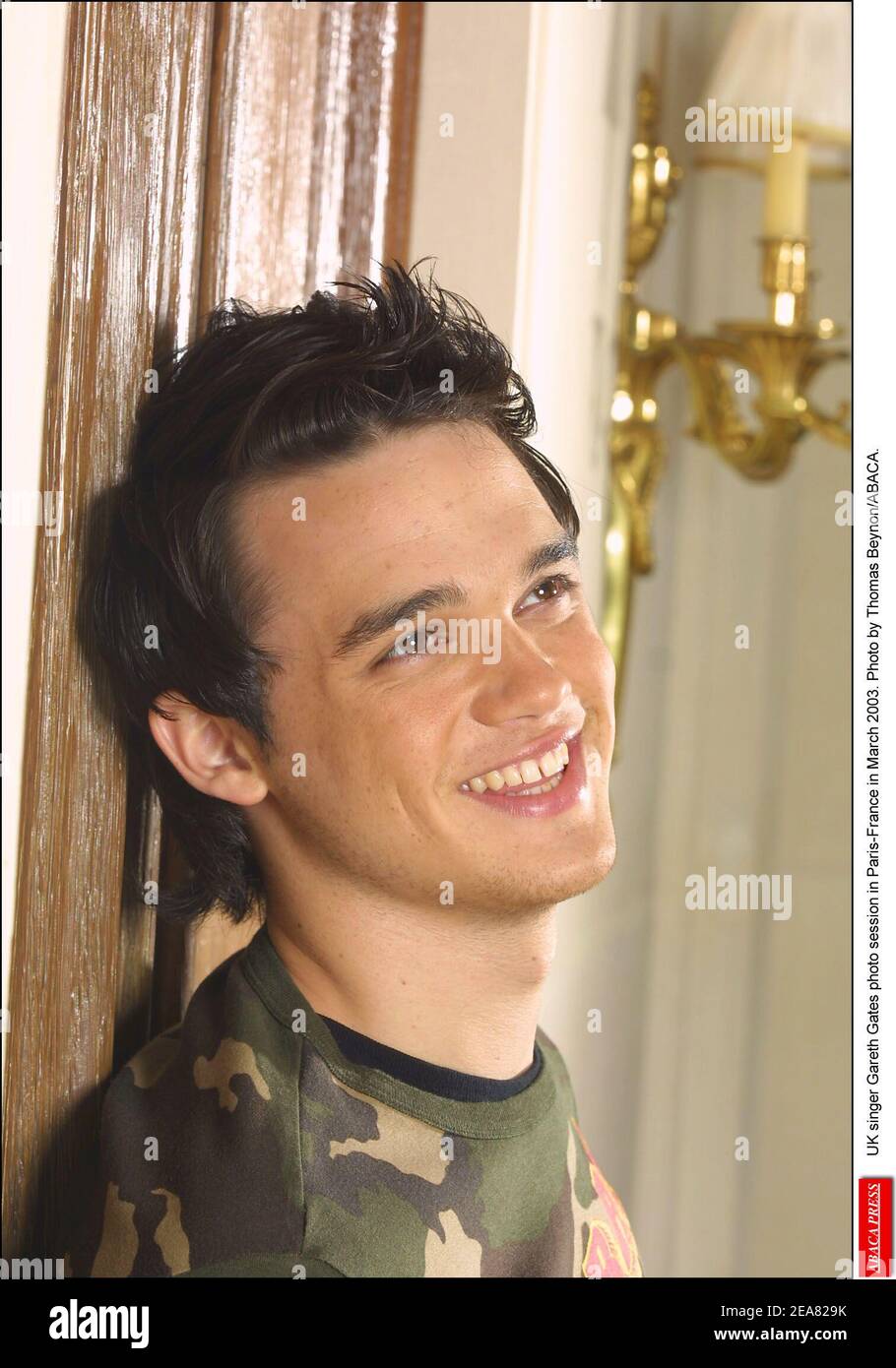 UK singer Gareth Gates photo session in Paris-France in March 2003 ...