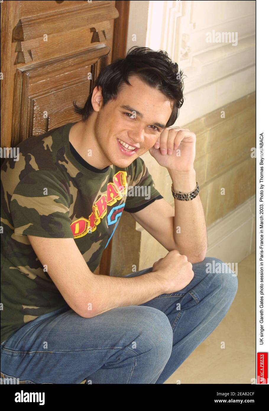 UK singer Gareth Gates photo session in Paris-France in March 2003 ...